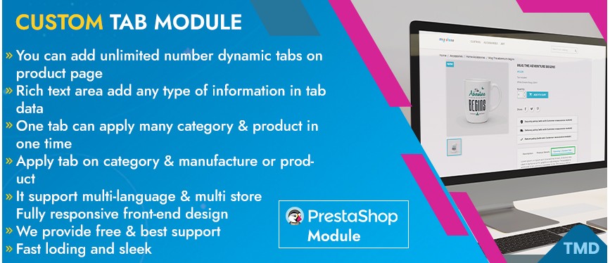 Prestashop Custom Tabs Pro Module
